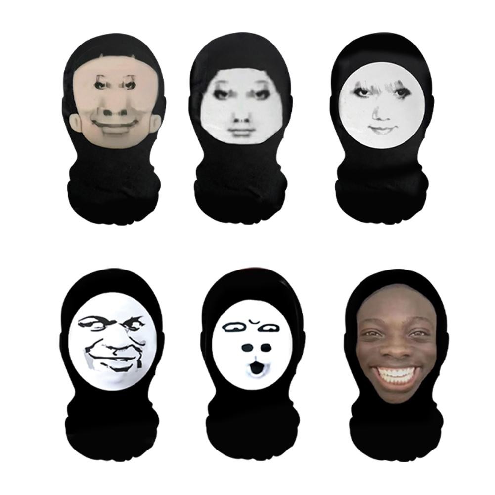 Spoof 3D Mesh Funny Headgear Face Print Mask Dragon Emoji Dress Up ...