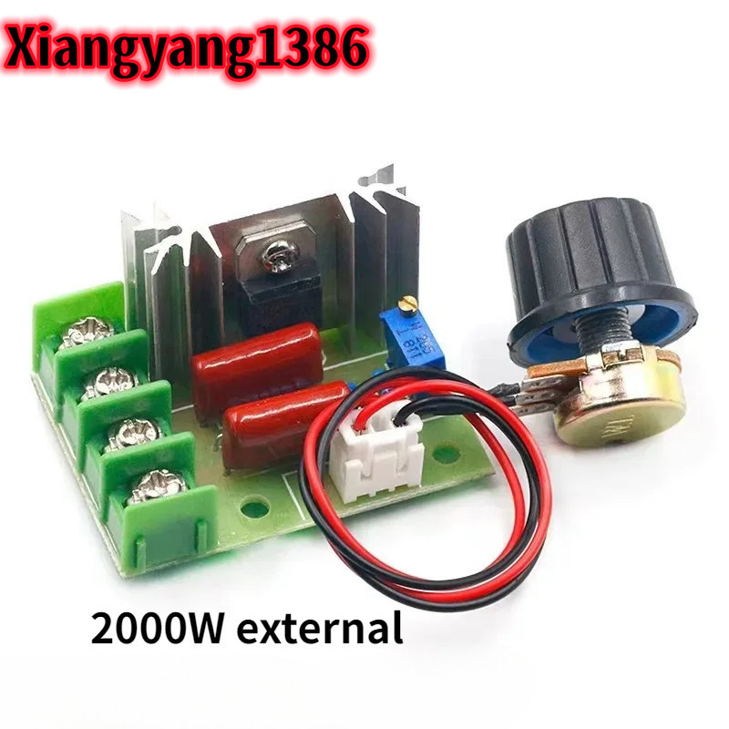 (1-5PCS)AC 220V 2000W High Power SCR ตัวควบคุมแรงดันไฟฟ้า Dimming ...