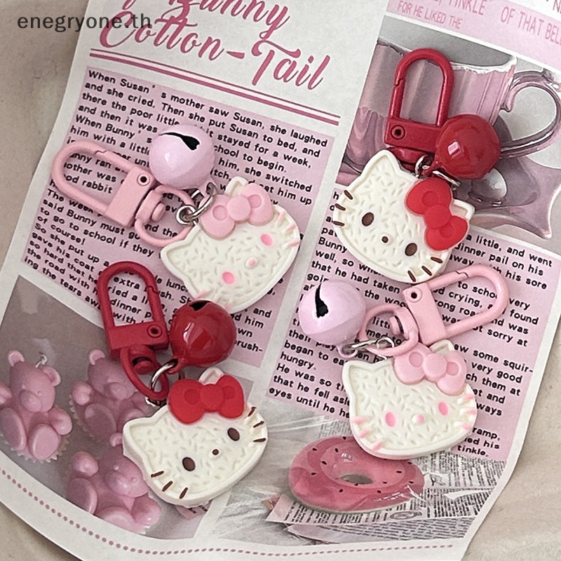 แฟชั่น Kawaii Hello Kitty พวงกุญแจอะนิเมะ Sanrio KT แมวโทรศัพท์จี้หูฟัง ...