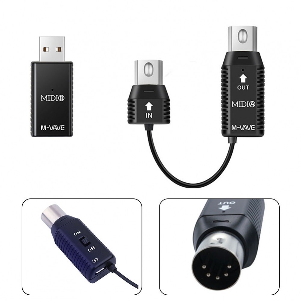 Midi เป็นสาย USB M-VAVE MIDI อะแดปเตอร์ระบบ MIDI ระบบ MIDI Controller ...