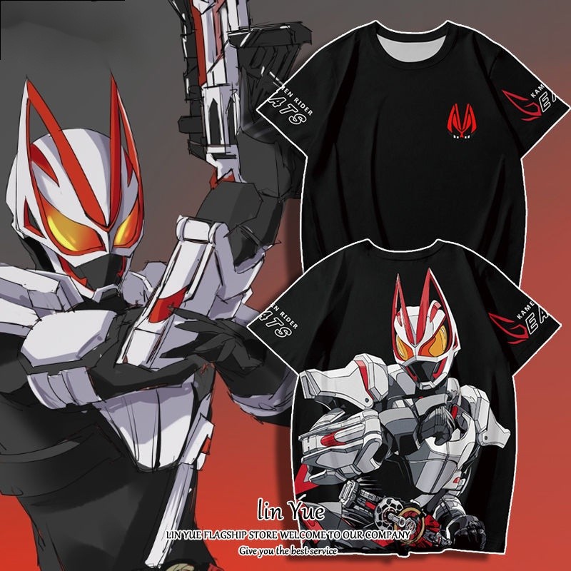 ใหม่ เสื้อยืดแขนสั้น คอสเพลย์ Kamen Rider Masked Rider GEATS DGP JGP ...