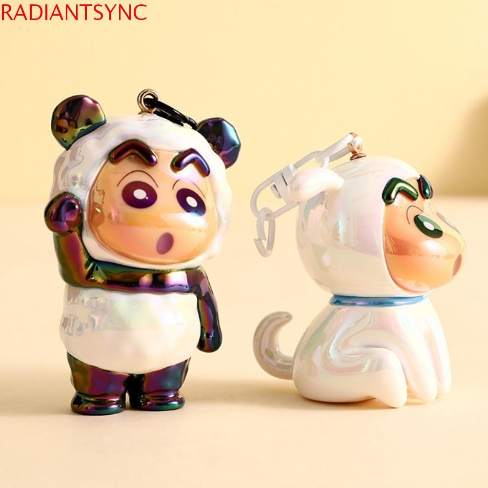 Radiantsync Crayon Shin Chan พวงกุญแจ, Electroplating Series การ์ตูนอะนิเมะตัวเลขรุ่นจี้, ตุ๊กตา ...