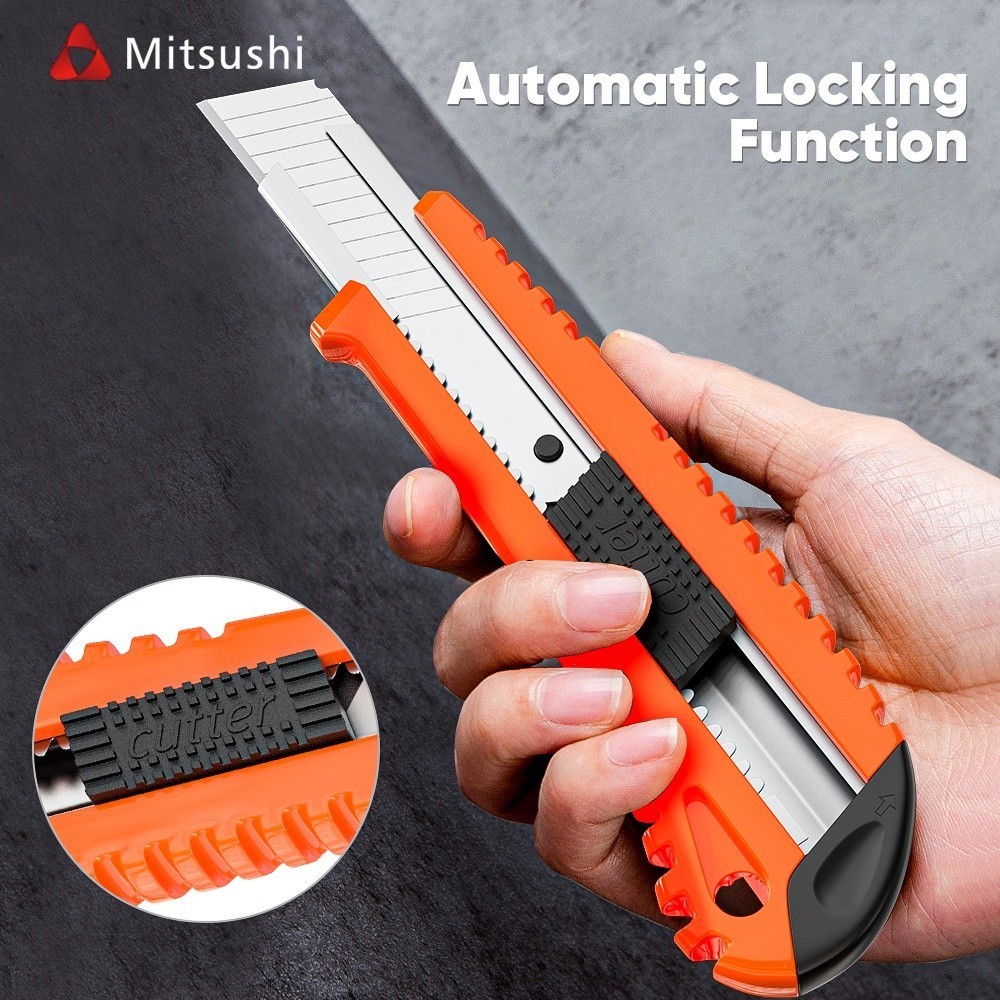 บูติกMitsushi 2PCS Utility Cutter Knives Set/ 18Mm Blade Retractable ...