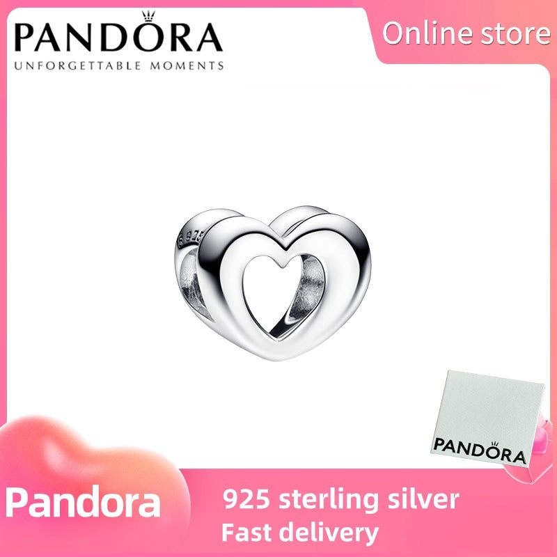 100% ของแท้ เงินสเตอร์ลิง S925 PANDORA [ 792492 C00]เสน่ห์หัวใจที่เปิด ...