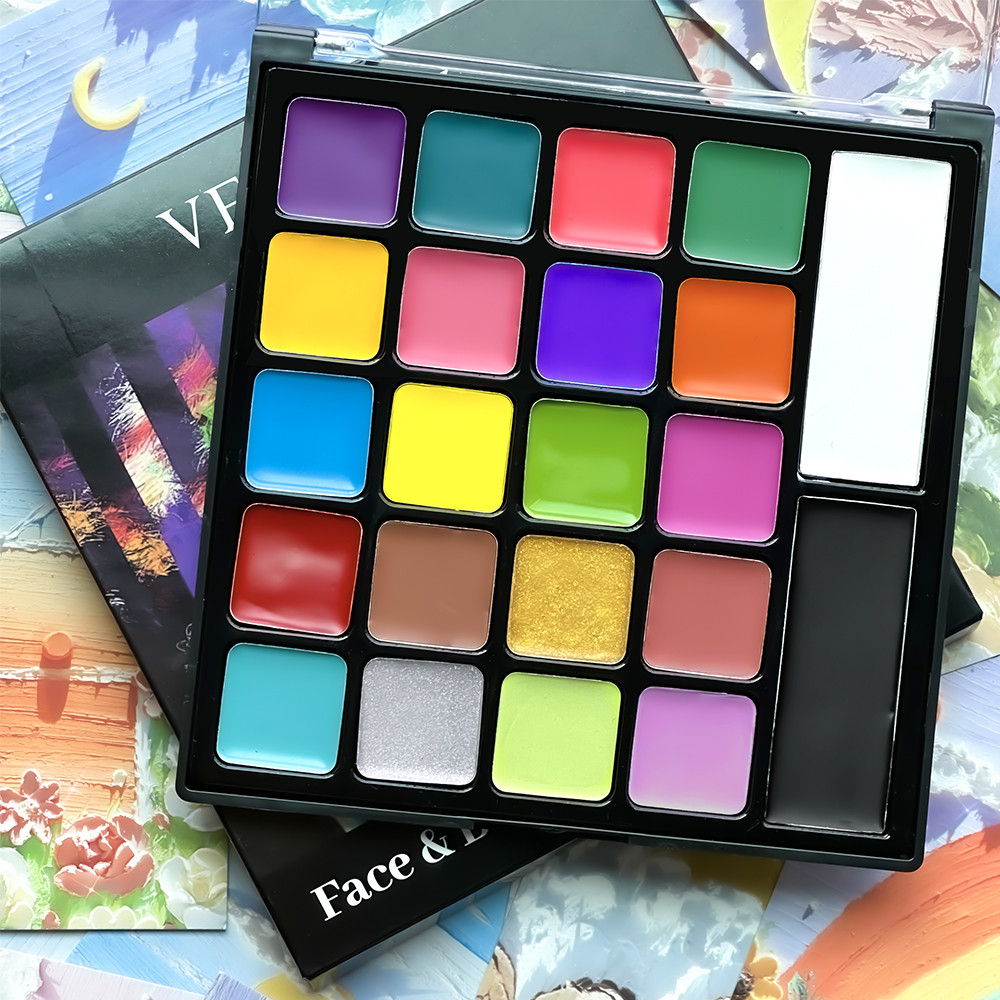 Veronni Face Paint 22 สีภาพวาด Palette แต่งหน้าสีใบหน้า art ...