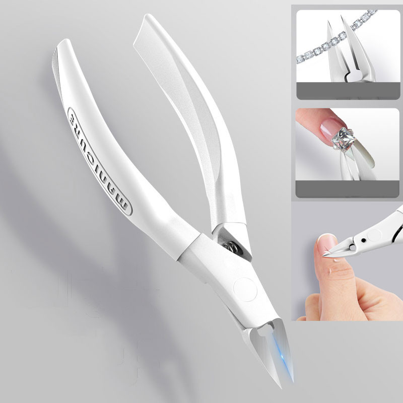 Nail Art Clipper Remover Rhinestones Plier เครื่องตัดโซ่กรรไกรเจาะคลิป ...