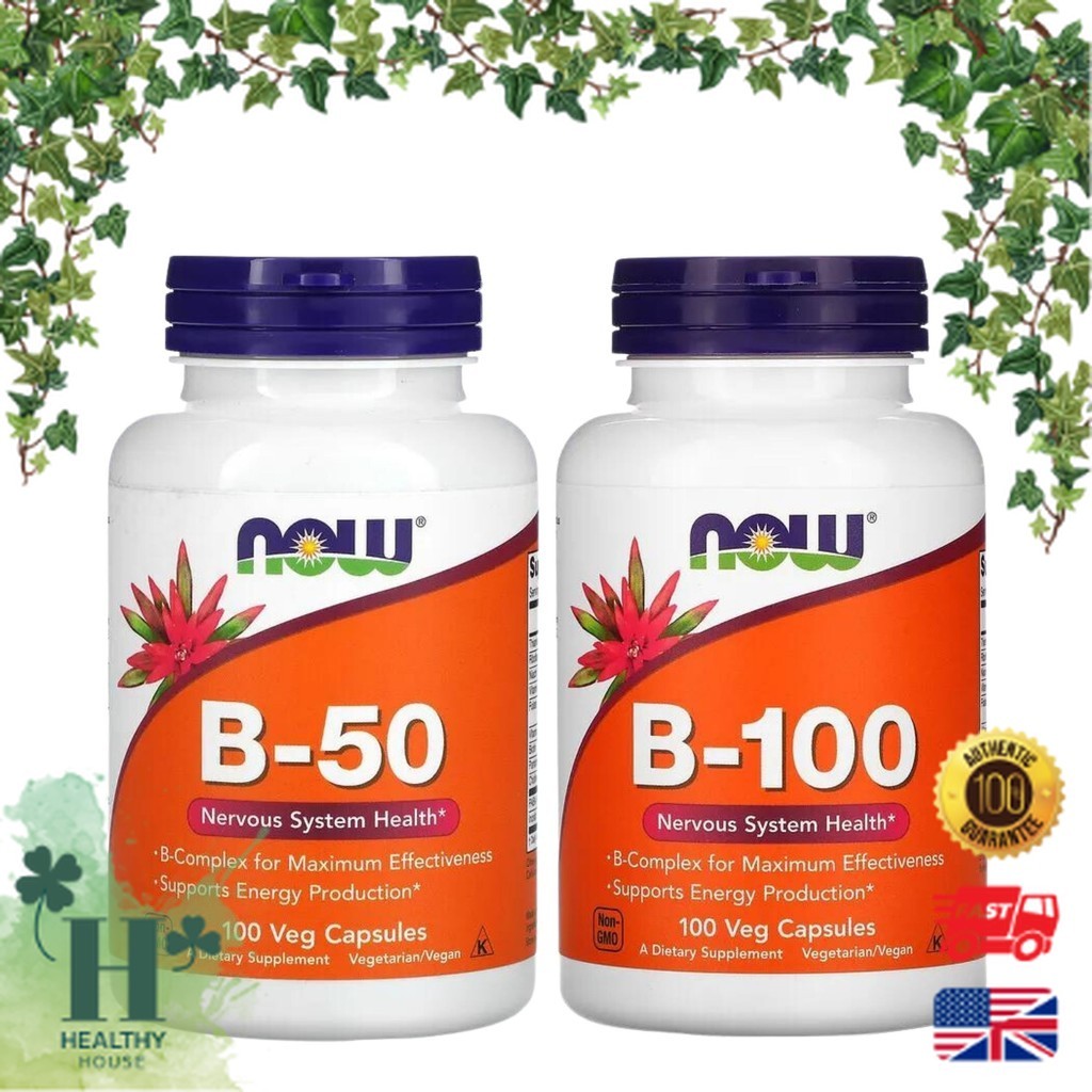พร้อมส่ง NOW Foods Vitamin B-50 B-100 วิตามินบีรวม B50 B100 | Shopee ...