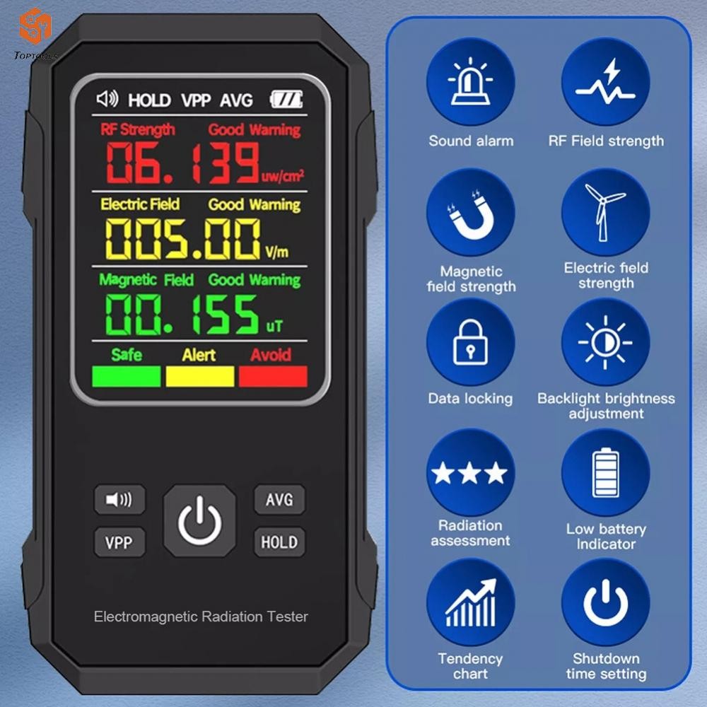 EMF Meter Backlight Feature Electric Field Strength Magnetic Field ...
