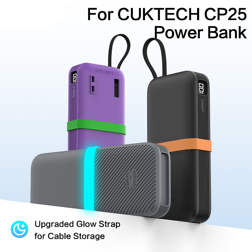 เคสซิลิโคนกันกระแทกสําหรับ CUKTECH CP25 Power Bank กันฝุ่นป้องกัน Power Bank สําหรับ CUKTECH ...