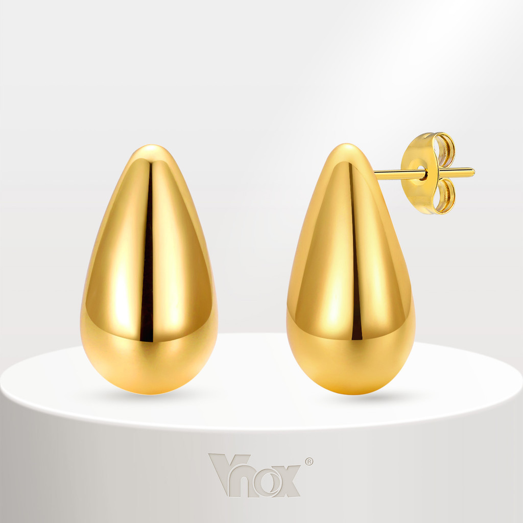 Vnox ต่างหูหยดน้ําสําหรับผู้หญิงสาว,18K Gold Geometric Stud ต่างหู ...