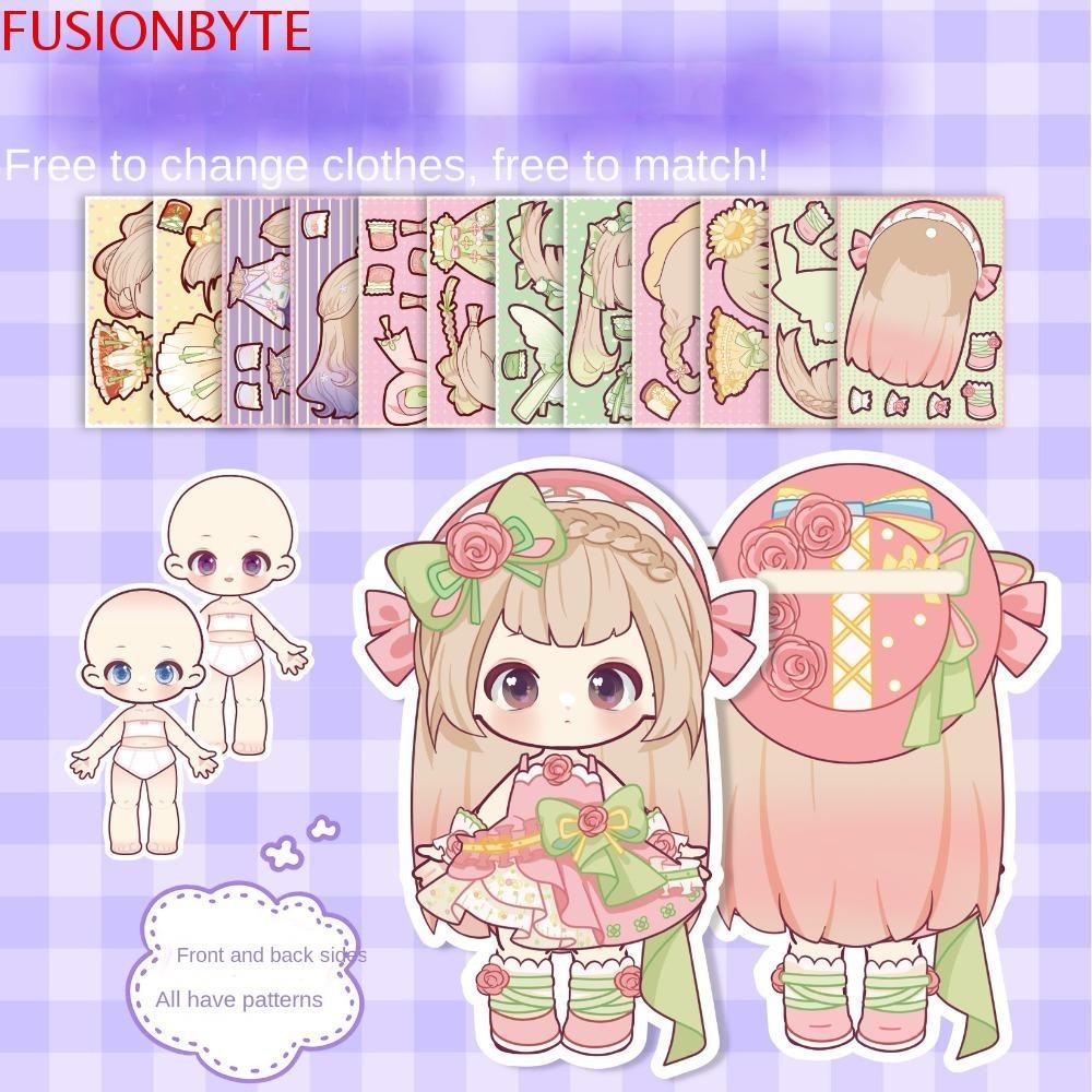 Fusionbyte Dress Up สติกเกอร์, PVC EVA Changeover สติกเกอร์มือ, Kawaii DIY การ์ตูนการ์ดคู่มือ ...