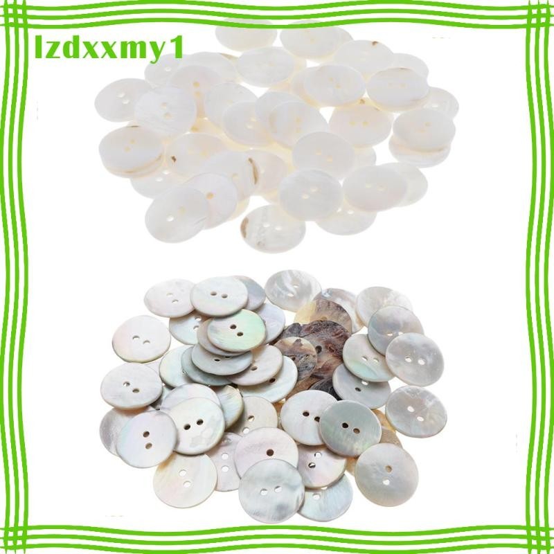 [ 50s / Set Button Button Button Buttons เย็บปักถักร้อย Two Hole Shell ...