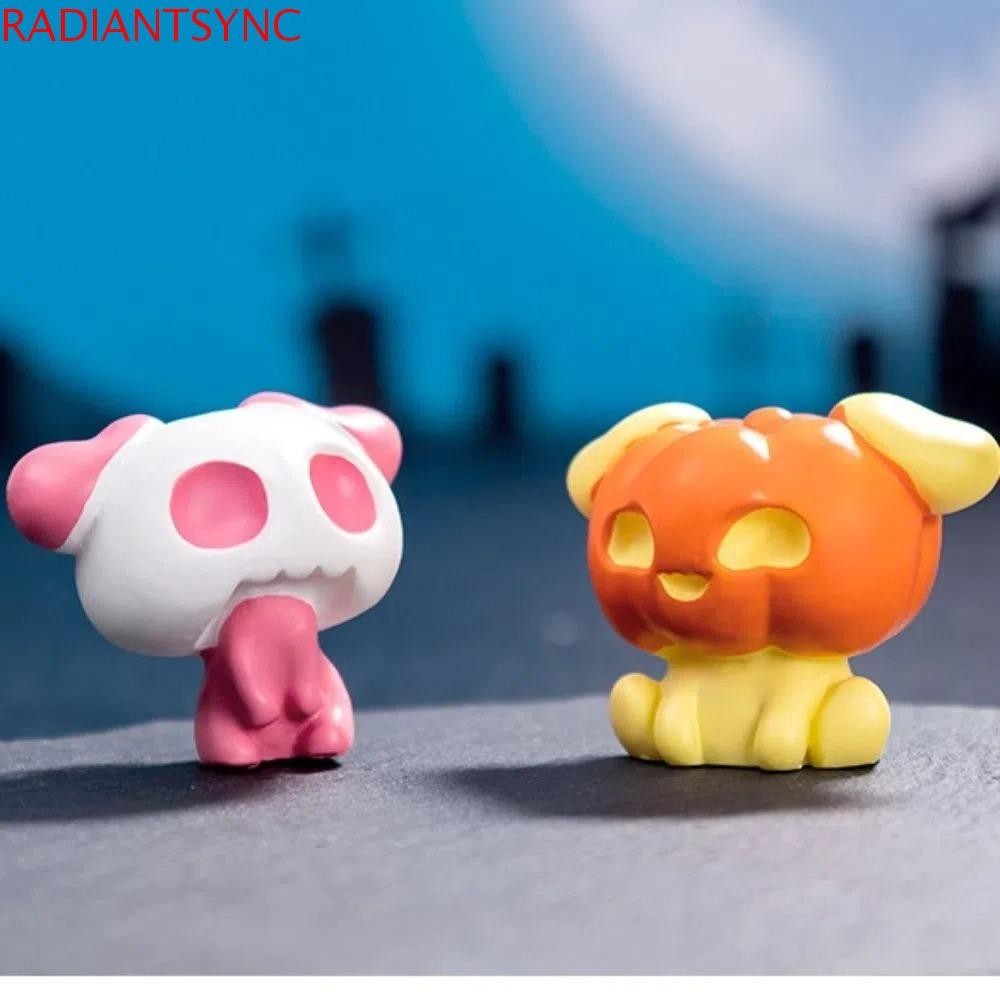 Radiantsync มินิฟักทอง Elf ตุ๊กตาเรซิ่น, หมวกแม่มด Candy Hallowmas ตุ๊กตาเครื่องใช้ในบ้าน, นั่ง ...