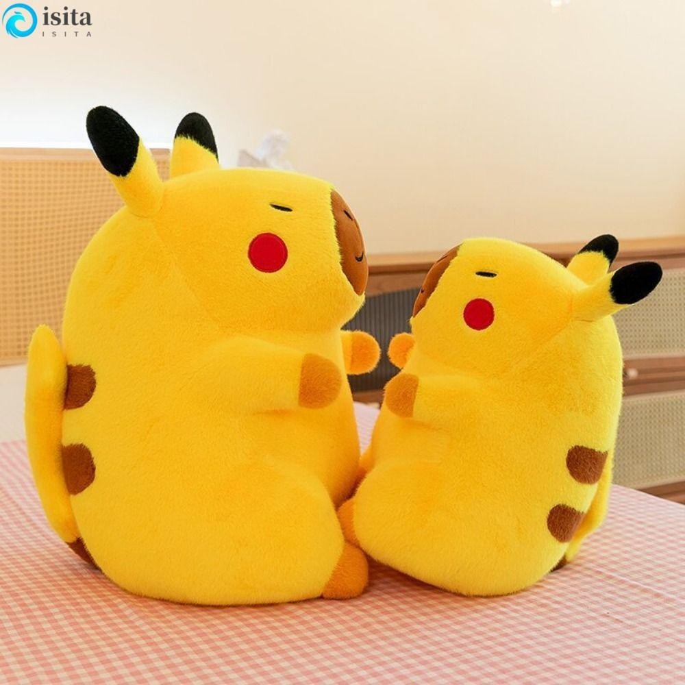 Isita Pikachu Capybara ตุ๊กตาตุ๊กตา, PP ผ้าฝ้าย Fluffy Capybara ตุ๊กตา ...