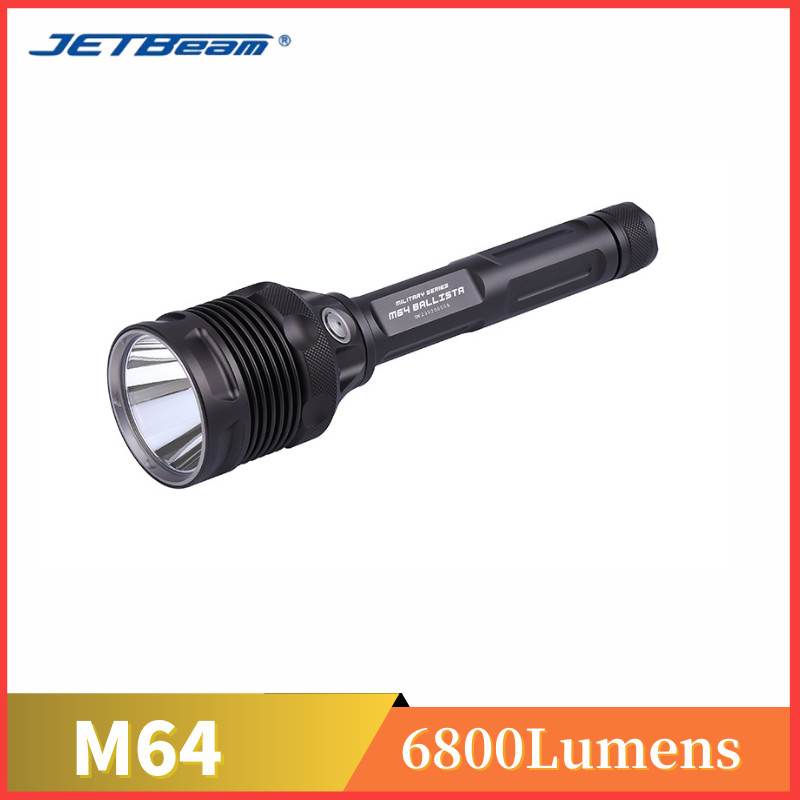 Jetbeam M64 ไฟฉาย SBT-90 LED 6800LM ระยะลําแสง 1200 เมตรไฟฉายโดยแบตเตอรี่แบบชาร์จไฟได้ 21700 ...