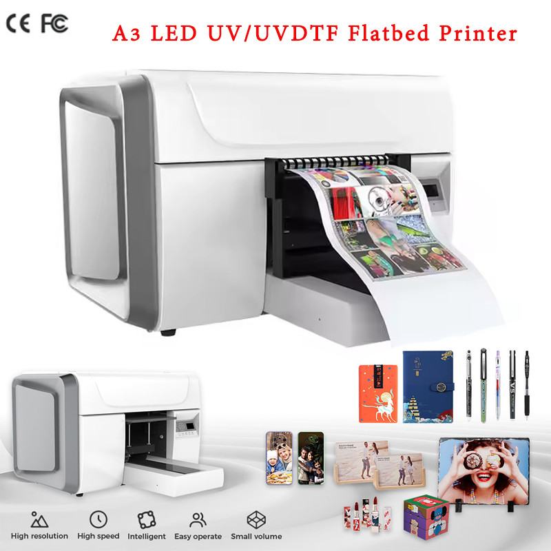 เครื่องพิมพ์ระบบยูวี 3D UV FLATED 1 หัวพิมพ์ Epson I3200-S1HD ระบบ8สี UV/UVDTF Flated Printer ...