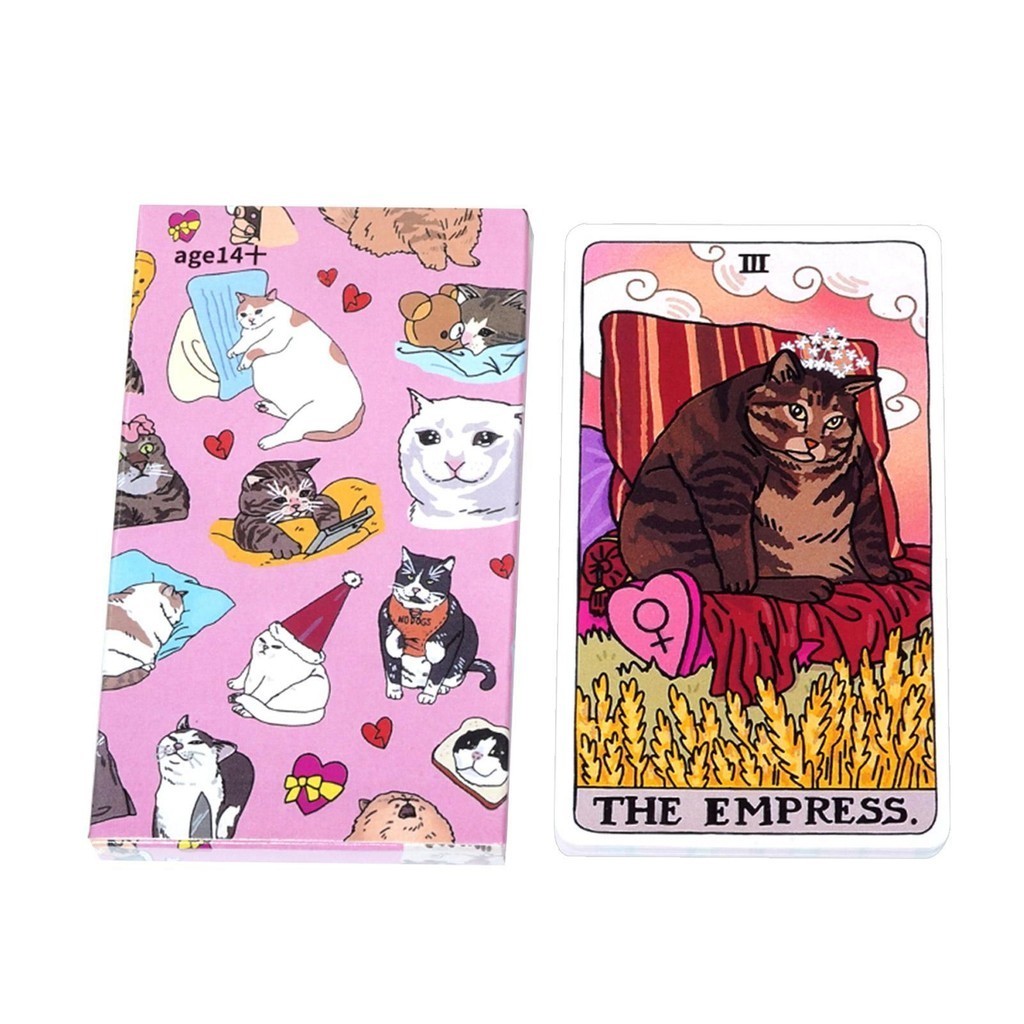 The Original Cat Meme Tarot Deck 22 การ์ด Cat Meme Tarot Funny Witchy ...