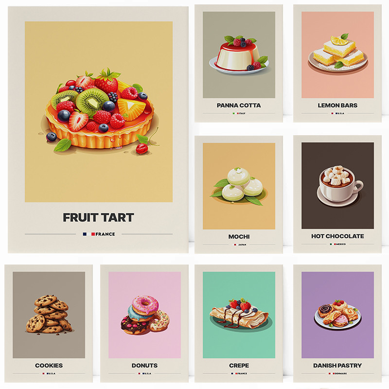 ขนมหวาน Cafe Biscotti Cornetto คุกกี้ Donuts Tart Red Velvet เค้ก ...