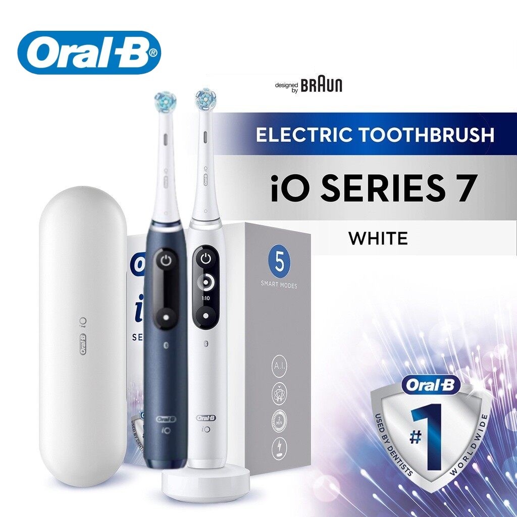 Oral B iO7 แปรงสีฟันไฟฟ้าโซนิค AI ติดตามจับเวลา Ultimate Clean หัวแปรง ...