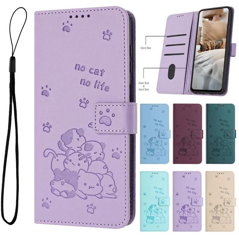 ปลอก Oppo A3x A3 Case 3D Cat Pattern Wallet Case Oppo A3x A3 OppoA3 ...