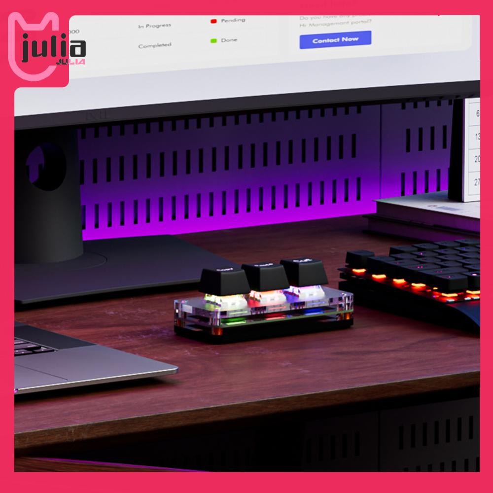 [Julia1.th] Rgb Mini Cut Copy Paste Keyboard 3-Key USB Type-C Gaming ...