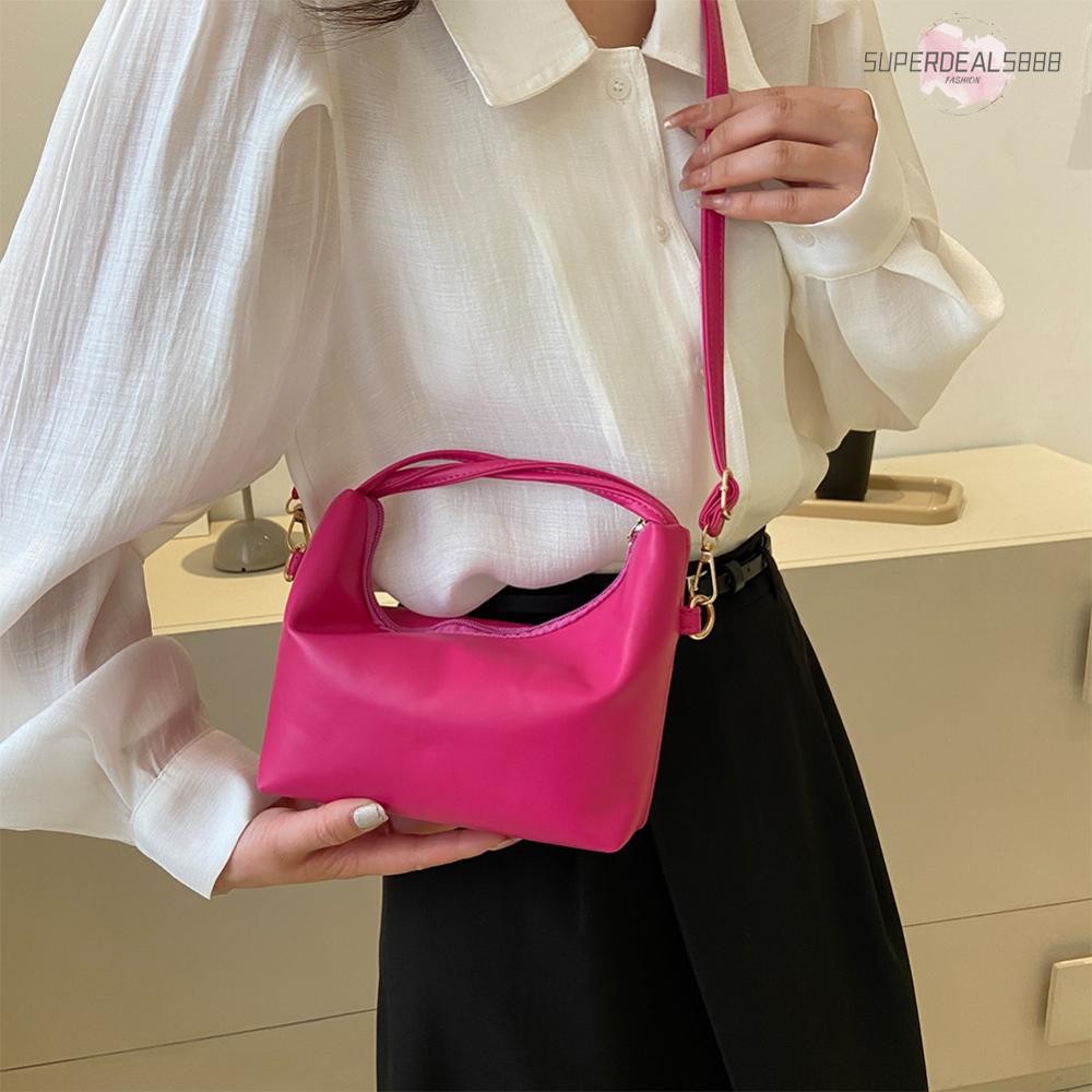 กระเป๋าถือสตรี Totes Casual Satchel Bags PU Leather Crossbody Bag (Rose ...