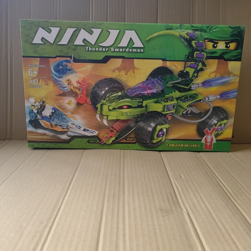 [peng] 9445 Phantom Ninja Bole 9760 ฟัน Python รถบรรทุกการใช้ Chariot Out of Print ประกอบบล็อก ...