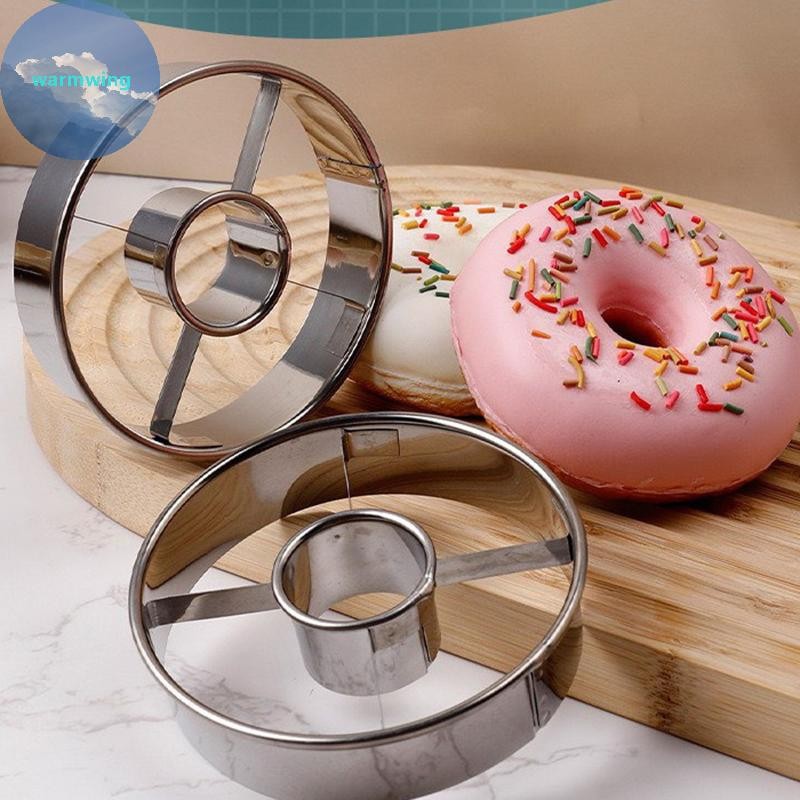 Warmwing DIY สแตนเลส Donut แม่พิมพ์เค้กตกแต่งเบเกอรี่เครื่องมือขนมหวานเครื่องตัดขนมปัง Maker ...