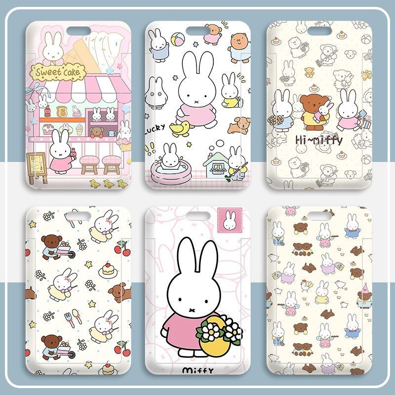 Miffy Miffy Card Holder Student Slide Food Card Bus Card Water Card ins ...