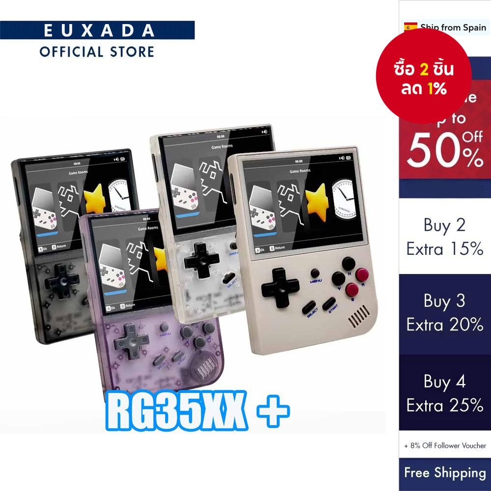 ANBERNIC RG35XX + ใหม่คอนโซลเกมมือถือ Retro แบบพกพากระเป๋าเครื่องเล่นวิดีโอ 3.5 นิ้วหน้าจอ IPS ...