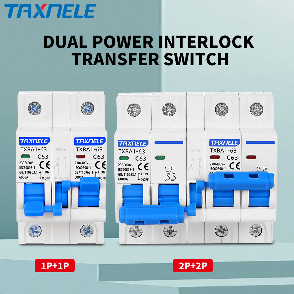 1p + 1P 2P 2P MTS AC Dual Power Manual Transfer Switch Circuit Breaker ...