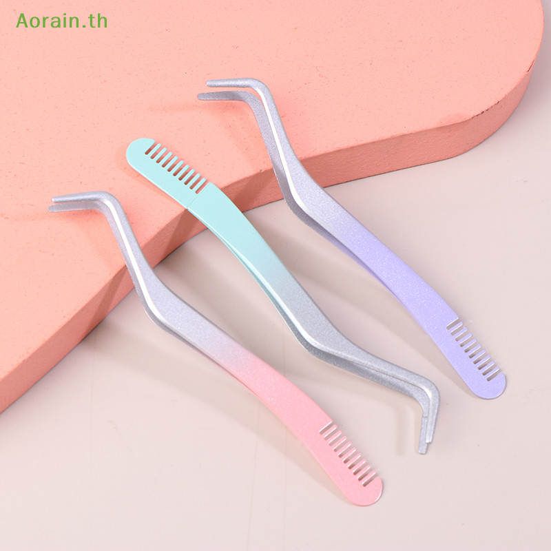 # แฟชั่นใหม่ # 1 PC Eyelash หวีแหนบแต่งหน้าสแตนเลส Non-ic Pincet Volume ...