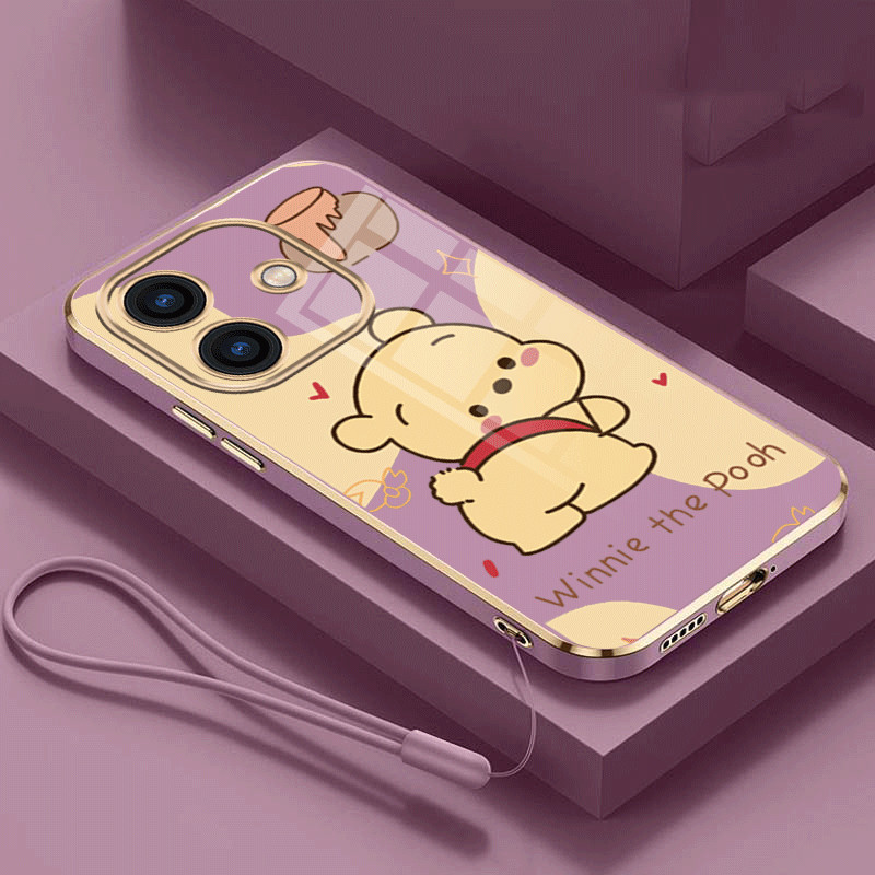 Realme Note 60 note60 50 เคสวงกลมกล้องลายหมีพูห์น่ารักฝาครอบยางนุ่ม ...