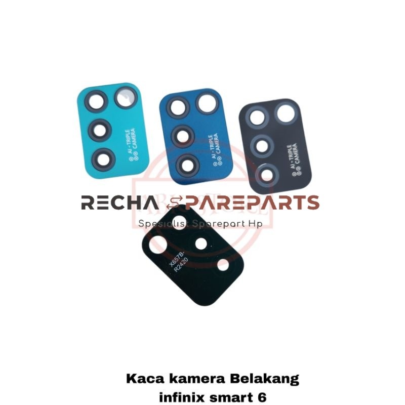 เลนส์กล้อง / REAR CAMERA GLASS INFINIX SMART 6 X675B (อะไหล่รีชา ...