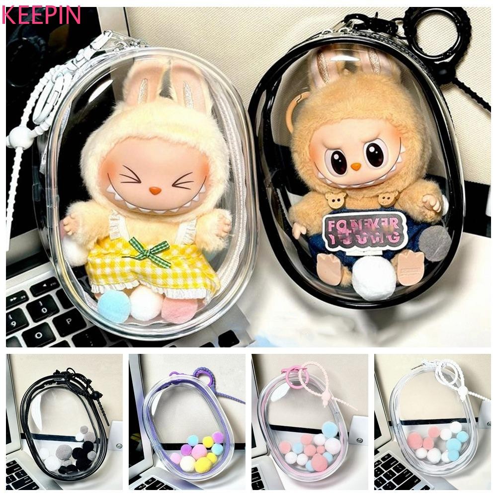 Keepin Labubu V2 Doll Storage Bag,พร้อมพวงกุญแจขาออก Labubu Display Bag ...