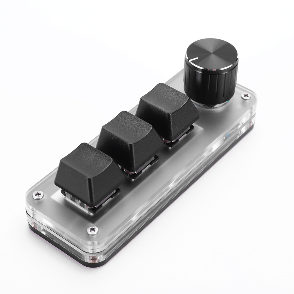 [AS] 3 Key 1 Knob/4 Key Mini Mechanical BT Keyboard RGB Wired USB ...