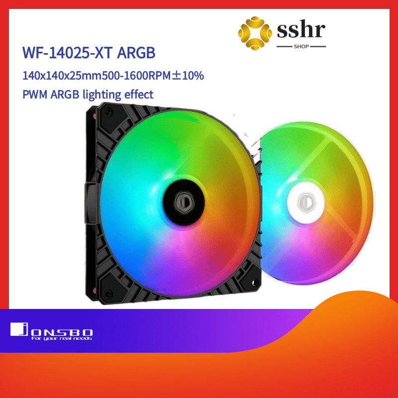 Id-cooling WF-14025-XT ARGB 14 ซม.พัดลมระบายความร้อน 4PIN PWM อุณหภูมิควบคุมเงียบ ARGB เมนบอร์ด ...