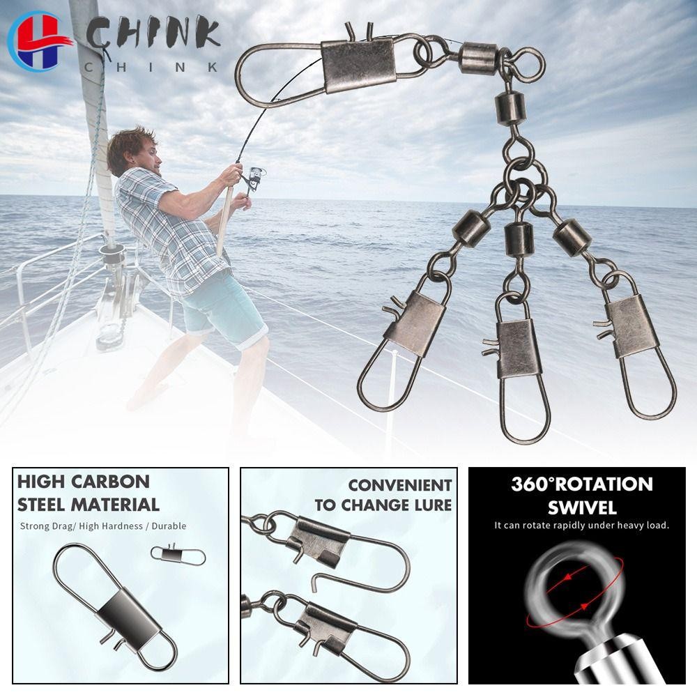 Chink 10 ชิ้น Fishing Snap Connector พร้อม Pin ความแข็งแรงสูงสแตนเลส ...
