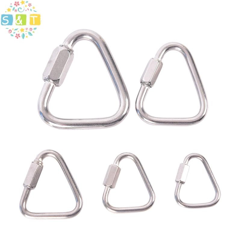 [S&T] Triangle Carabiner พวงกุญแจสแตนเลส Snap Clip สกรูล็อก | Shopee ...