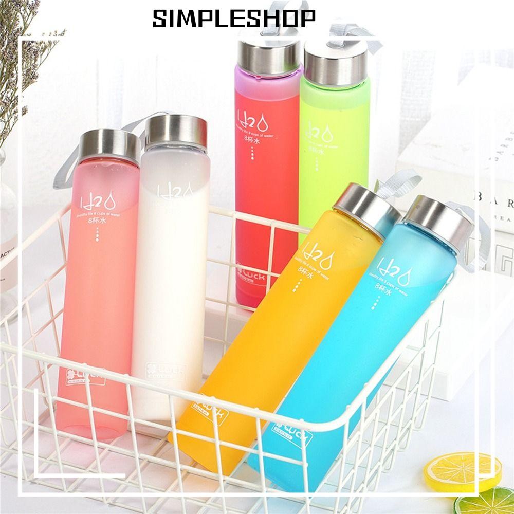 SIMPLESHOP 280ML ถ้วยน้ําพลาสติกป้องกันการรั่วแบบโปร่งใสแบบพกพา | Shopee Thailand