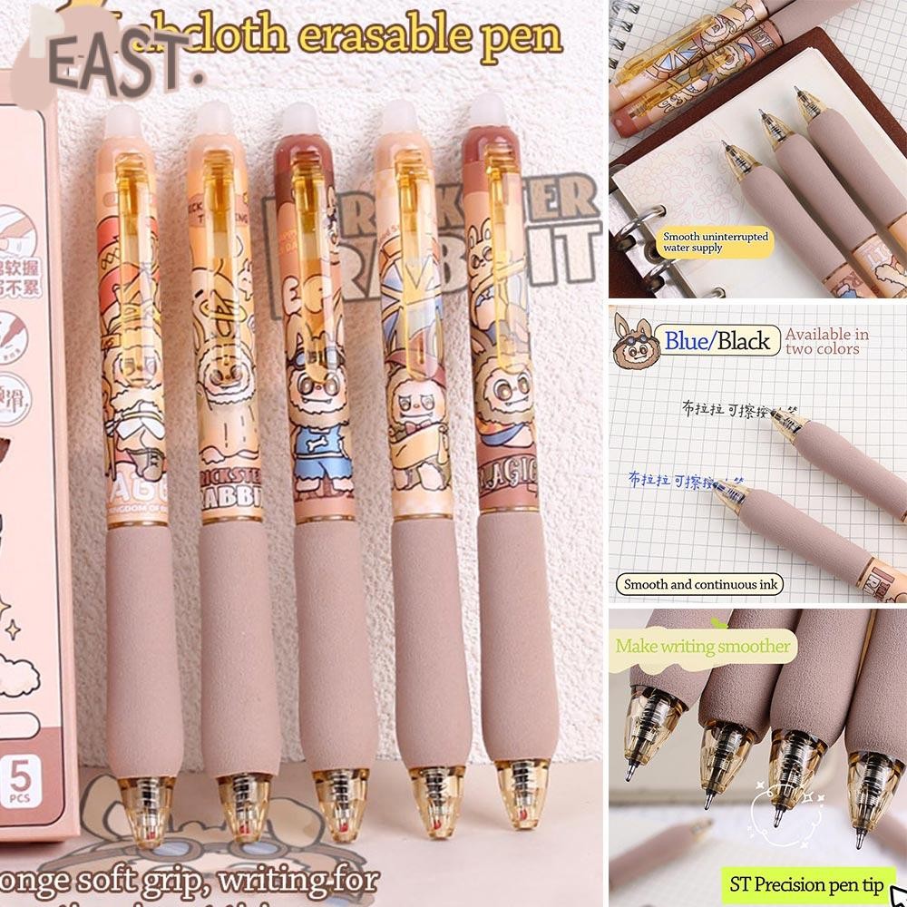 EASTS Erasable Pen, อุปกรณ์การเขียน 0.5 มม. Labubu Gel Pen, Press ...