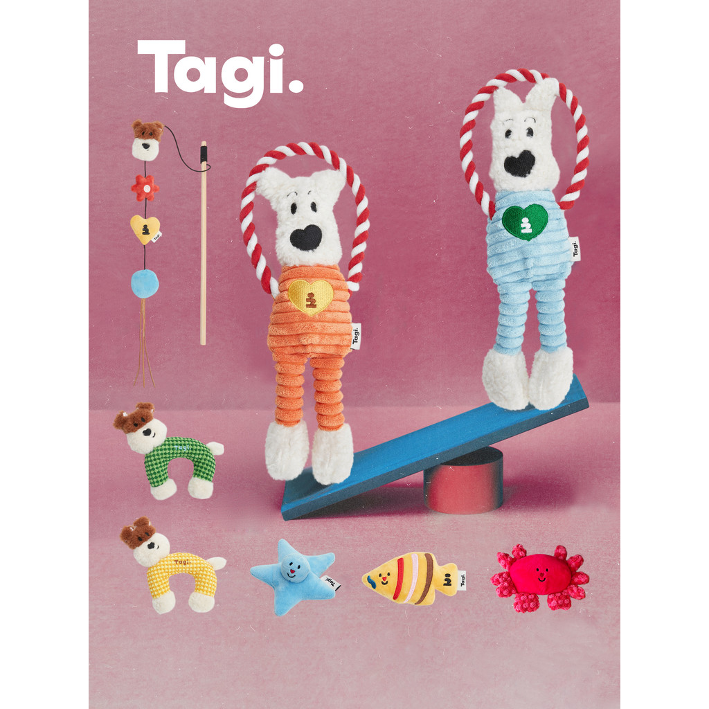 Tagi. Pet Toy Pet Sound Paper Grinding Teeth Plush Cat and Dog Stuffy ...