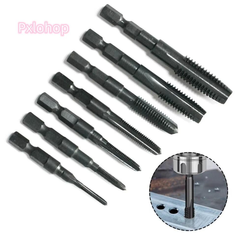 PXLOHOP สกรูเกลียว Bit, เจาะเครื่องมือ HSS Hex Shank Tap เจาะบิต, แบบ ...