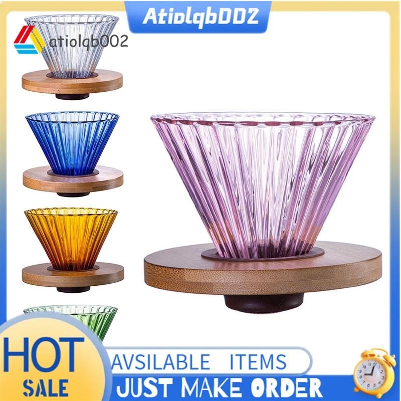 natiolqb002Coffee Dripper แก้วช่องทางหยดเครื่องชงกาแฟกรองโปร่งใสนํากลับมาใช้ใหม่ Pour over ...