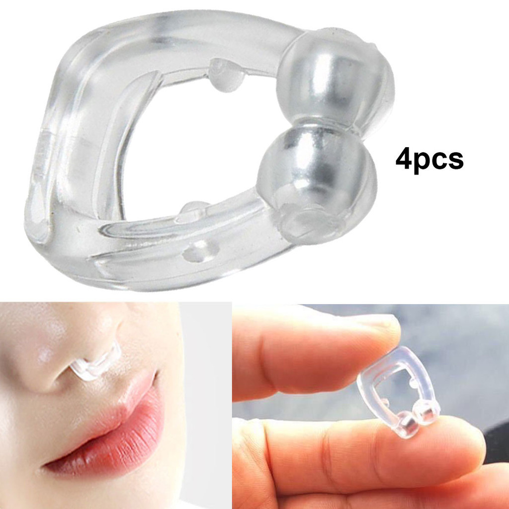 4 ชิ้น Anti-Snoring Corrector Snore ป้องกันซิลิโคน Gadget ผู้หญิง Anti ...
