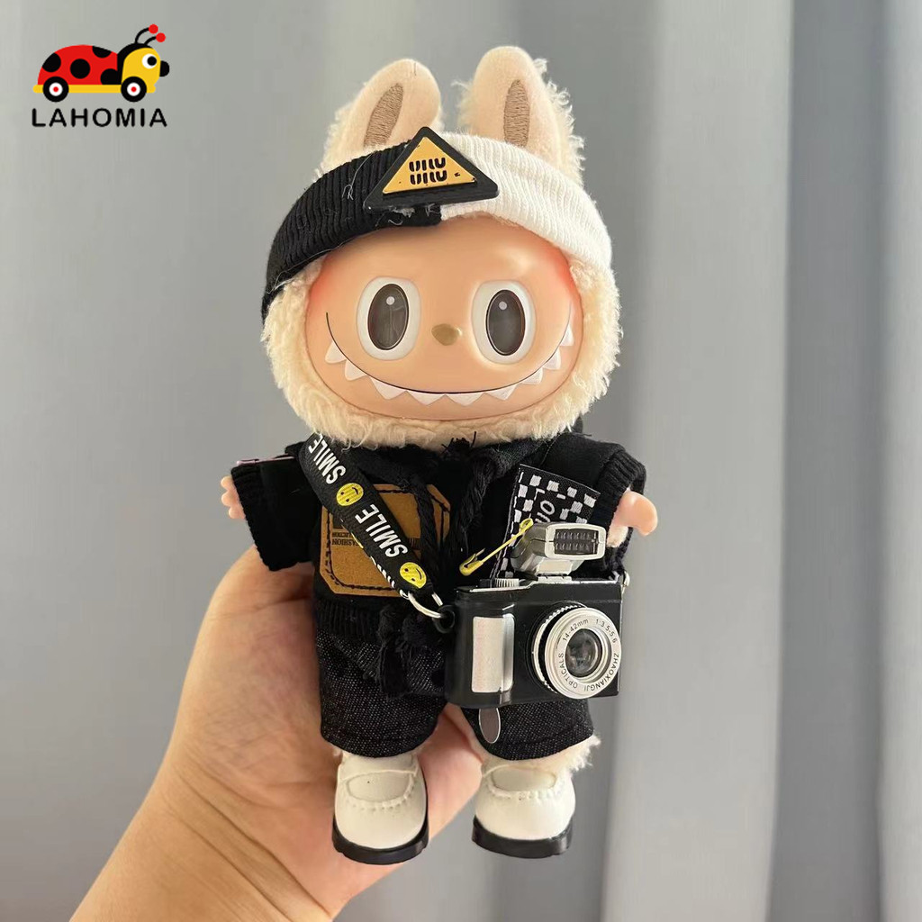 Lahomia ชุด labubu macaron 17 ซม. นติเมตรเสื้อผ้าพวงกุญแจตุ๊กตาแฟนกล้อง ...