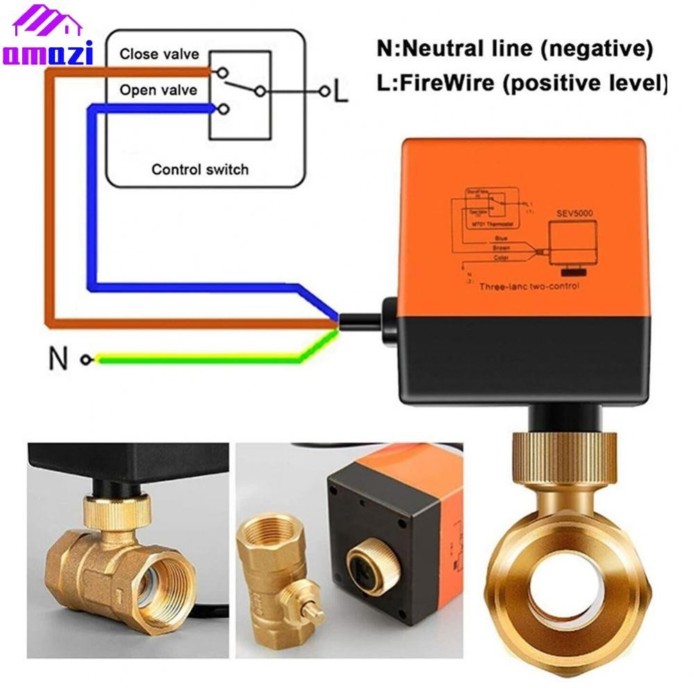 【AMZ】Three-wire two-control three-way valve solar water valve air valve ...