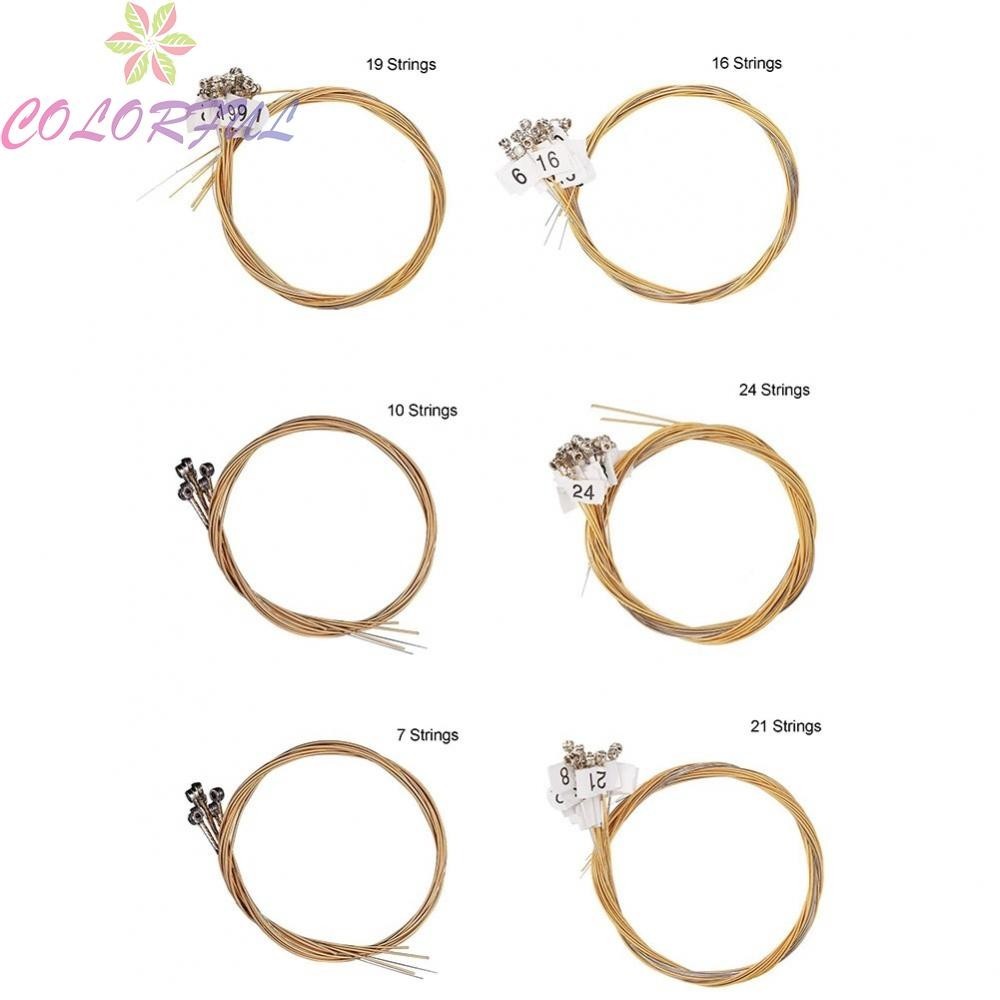 สาย Lyre Harp Nylon String Parts Replacement Strings Set ทองเหลืองสี ...