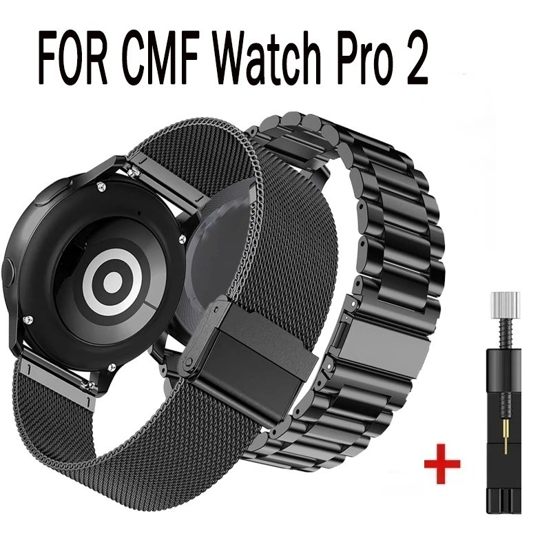 สายนาฬิกาสร้อยข้อมือสําหรับ CMF Watch Pro 2 Smartwatch สายสแตนเลส ...