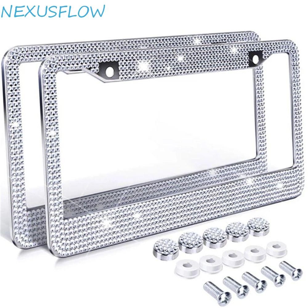 Nexusflow กรอบป้ายทะเบียน Handcrafted อุปกรณ์ตกแต่งรถยนต์สําหรับ Canada Rhinestone สแตนเลส ...